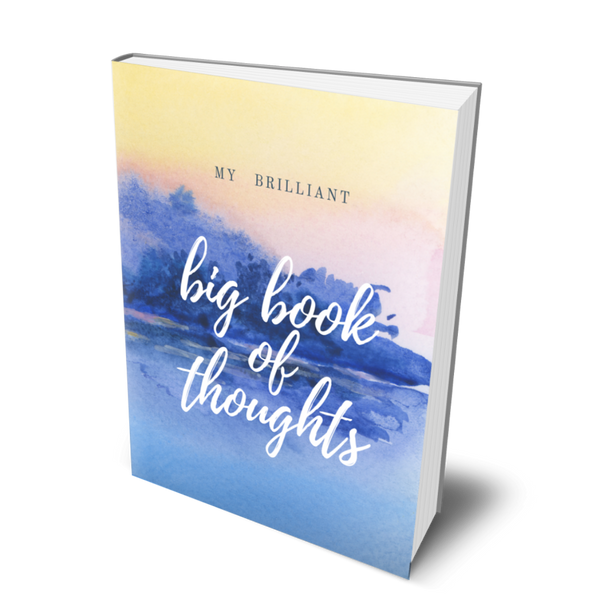 Brilliant Big Book of Thoughts - Watercolor Cover - My Book Therapy